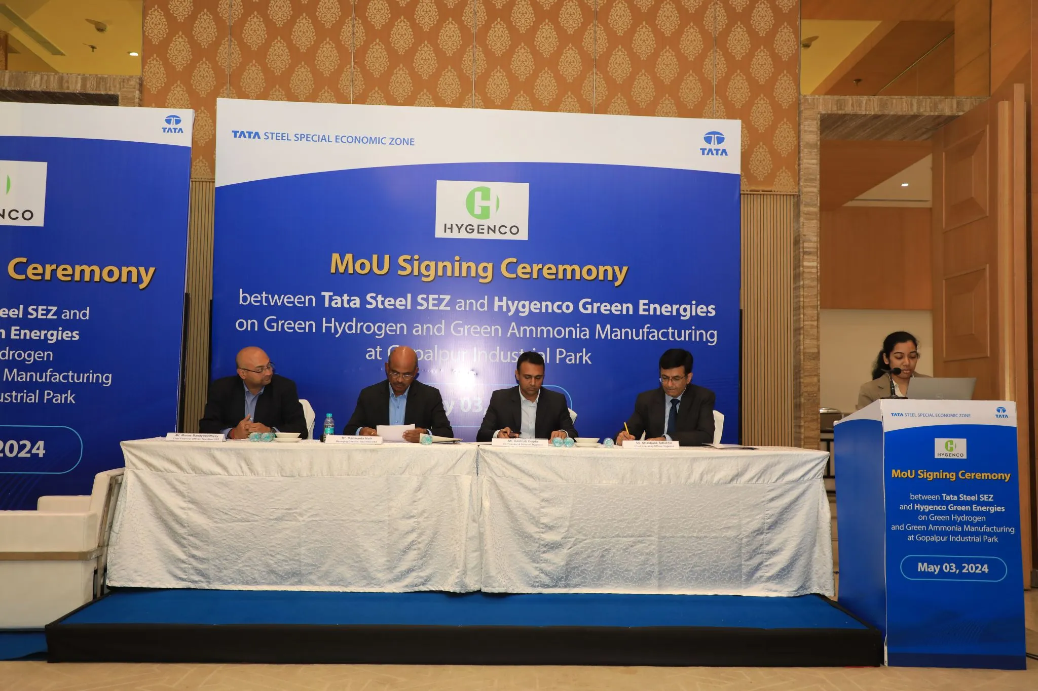 Tata Steel & Hygenco Sign Green Hydrogen Project MoU
